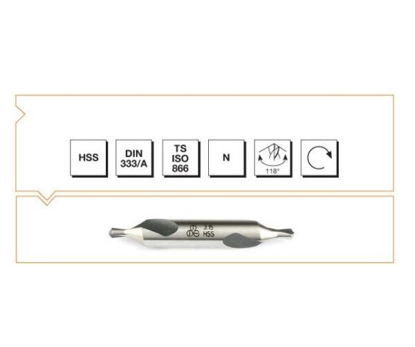 HSS DIN 333/A Center Drills – Marex Distribution