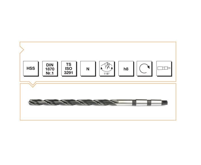 HSS DIN 1870 Morse Taper Shank Twist Drills – Extra Long Series – Marex ...